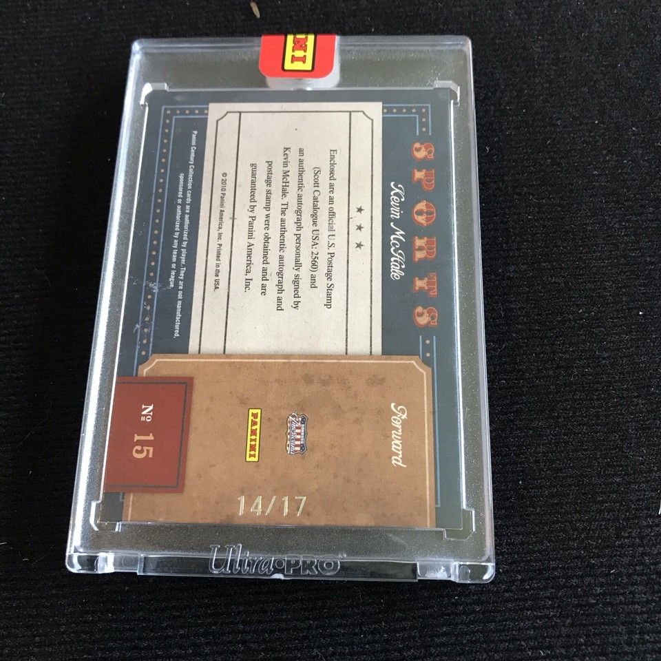 2010 Panini Century Collection Kevin McHale Souvenir Stamps Relic Auto ...