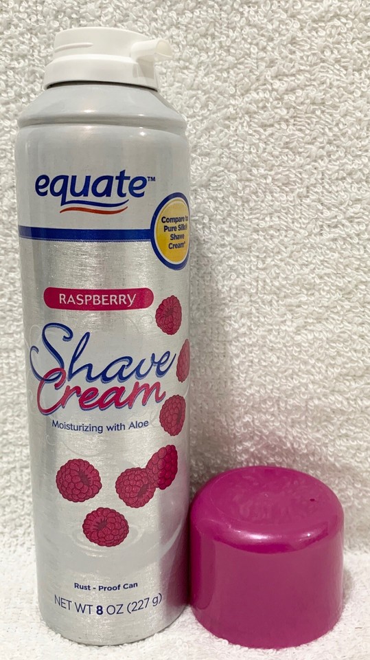 Equate Walmart Shave Cream RASPBERRY Moisturizing Aloe Shaving 8 oz ...