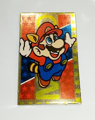 (Game Item) Menko, Famicom, Super Mario Bros 3, Tail Mario, NM, Amada ...