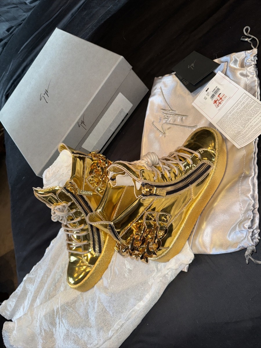 Giuseppe Shoes Men Gold Giuseppe Zanotti NEW Trainers Bianco/white