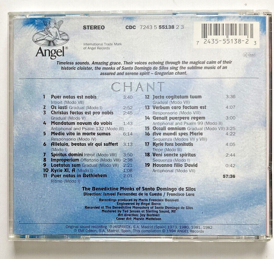 Chant (CD, 1994) Free Shipping 724355513823| eBay