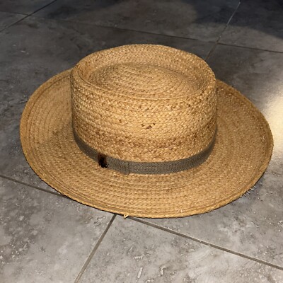 SCALA Hat Genuine Raffia Golf Hat Fedora Round - 58 Cm, 8” Diameter ...