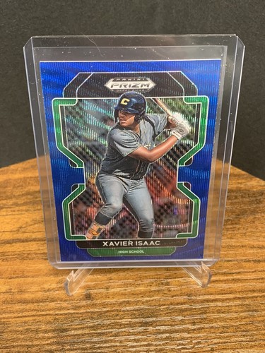 Xavier Isaac 2022 Prizm Draft Picks Baseball Blue Wave - TB Rays 1st ...