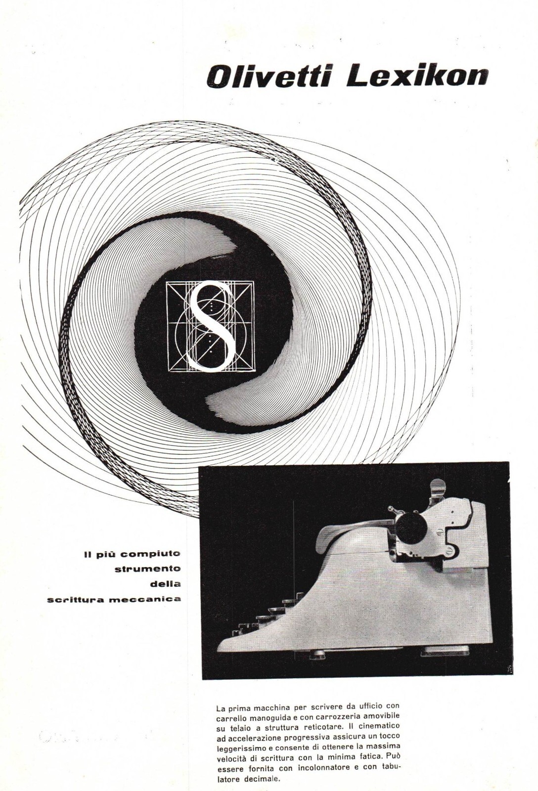 Y1859 Machines for Scrivere Olivetti Lexicon, Advertising Age 1953 ...