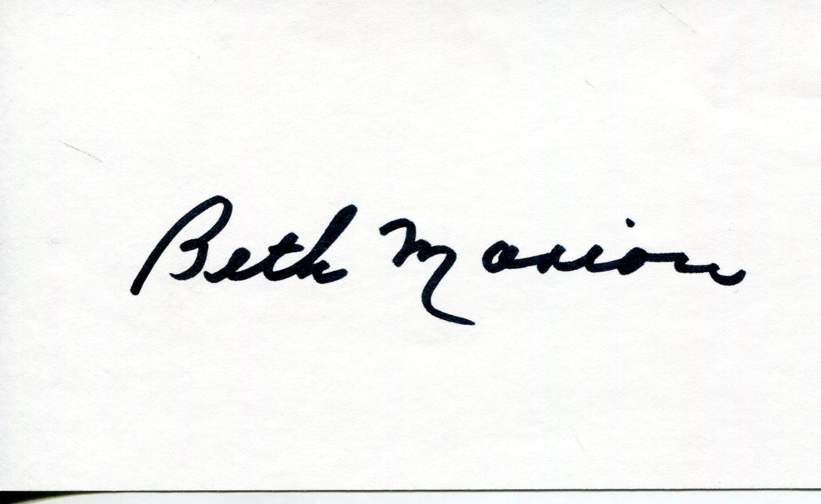 BETH MARION B MOVIE WESTERN ACTRESS OF THE 1930'S SIGNED CARD AUTOGRAPH ...