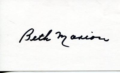 BETH MARION B MOVIE WESTERN ACTRESS OF THE 1930'S SIGNED CARD AUTOGRAPH ...