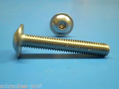 ISO 7381 EDELSTAHL V2A LINSENSCHRAUBEN MIT INNENSECHSKANT M3 M4 M5 M6 ...
