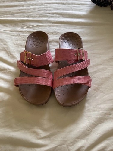 Vionic Pacific Rio Wedge Sandals Women's Size 6 Pink Platform Slide ...