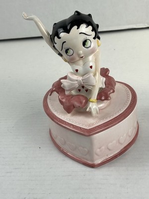 Vintage Betty Boop Heart Shaped Music Trinket Box 1991 Music ...