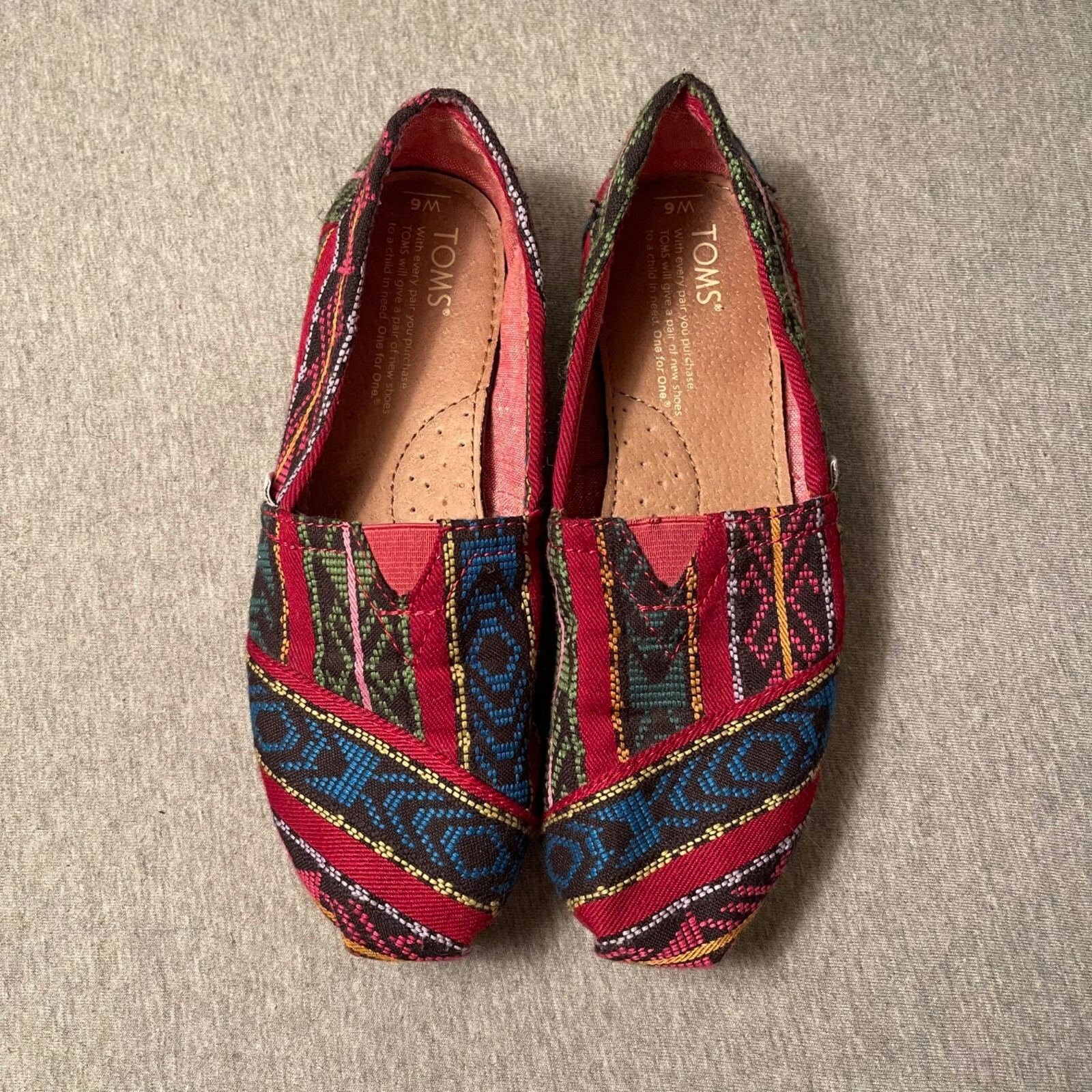 Toms Multi Guatemalan Woven Woman's Classic Slip Ons … - Gem