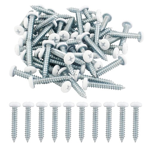 120Pcs White Wood Screws #8 x 1" Stainless Steel White Pan Head Screws ...