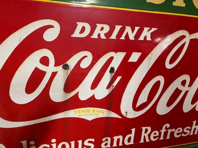 Awesome Antique 1933 Porcelain Coca Cola Drug Store Sign. Made in the ...