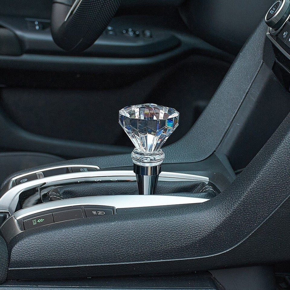 US Crystal Diamond Style Shift Knob Manual Automatic Gear Stick Shifter ...