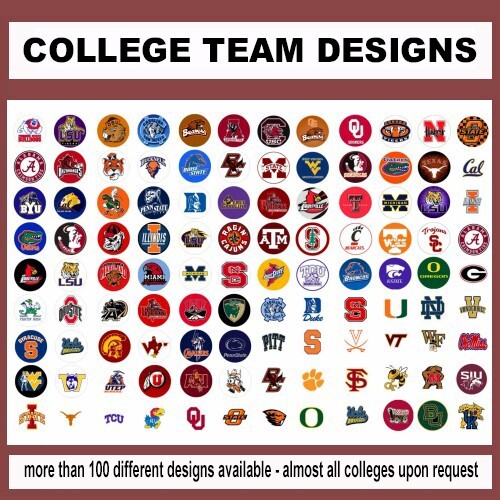 100 Precut COLLEGE SPORTS TEAMS BOTTLE CAP CHARM TRAY IMAGES 1 inch ...
