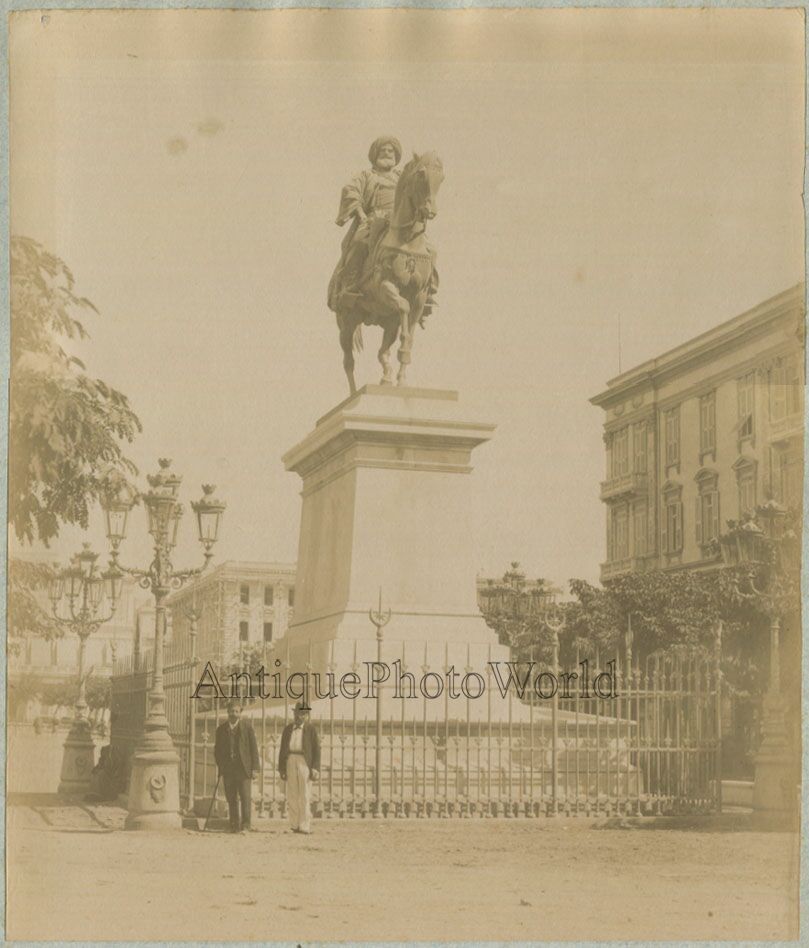 Muhammad Ali statue Alexandria Egypt antique albumen photo | eBay UK