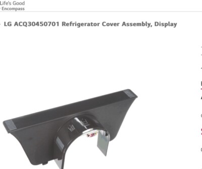 LG Refrigerator Cover Assembly Display (ACQ30450701 ) | eBay