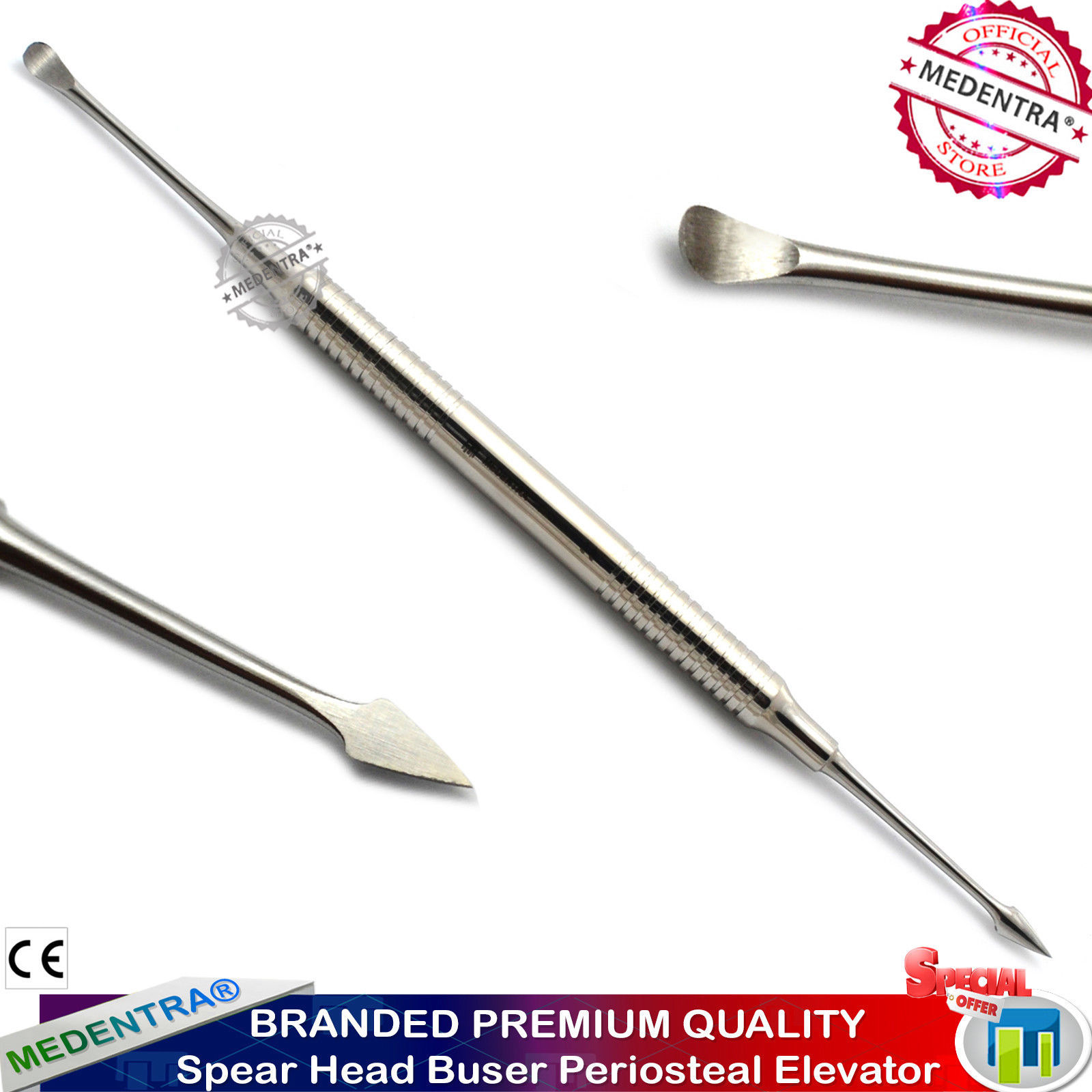 2PCS Spear Shape Buser Periosteal Elevators Implant Soft Tissue ...