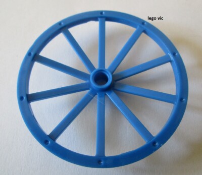 Lego 33212 Wheel Wagon 56mm Blue Roue Carrosse Belville 5827 5877 A45 ...