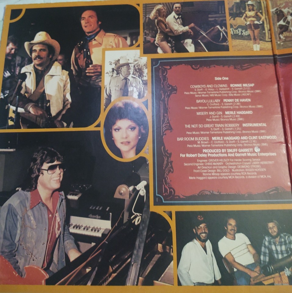 BRONCO BILLY SOUNDTRACK LP MERLE HAGGARD RONNIE MILSAP CLINT EASTWOOD ...