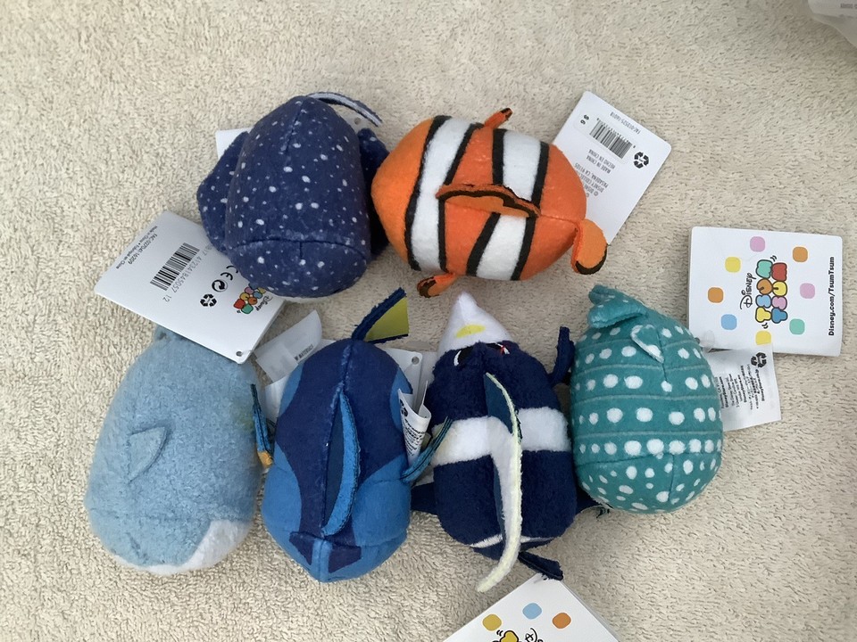 Disney Tsum Tsum 5 Plush Finding Dory Shark Nemo whales NWT | eBay