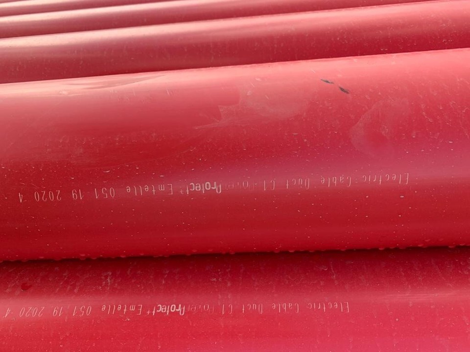 Red Electric Cable Duct 160mm 6m High Voltage HV Pipe 150 6inch ...