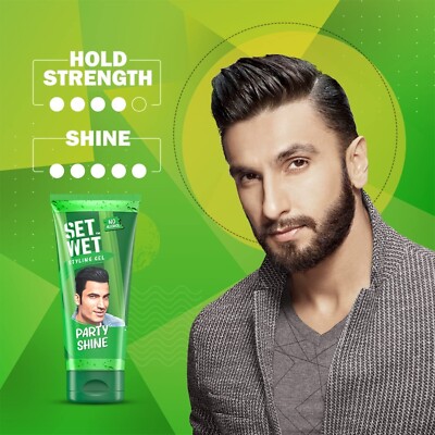 Set Wet Styling Hair Gel for Men - Party Shine, 50ml Strong Hold, High ...
