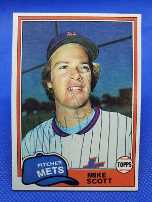 1981 Topps MIKE SCOTT Autograph Baseball card NEW YORK METS #109 auto ...