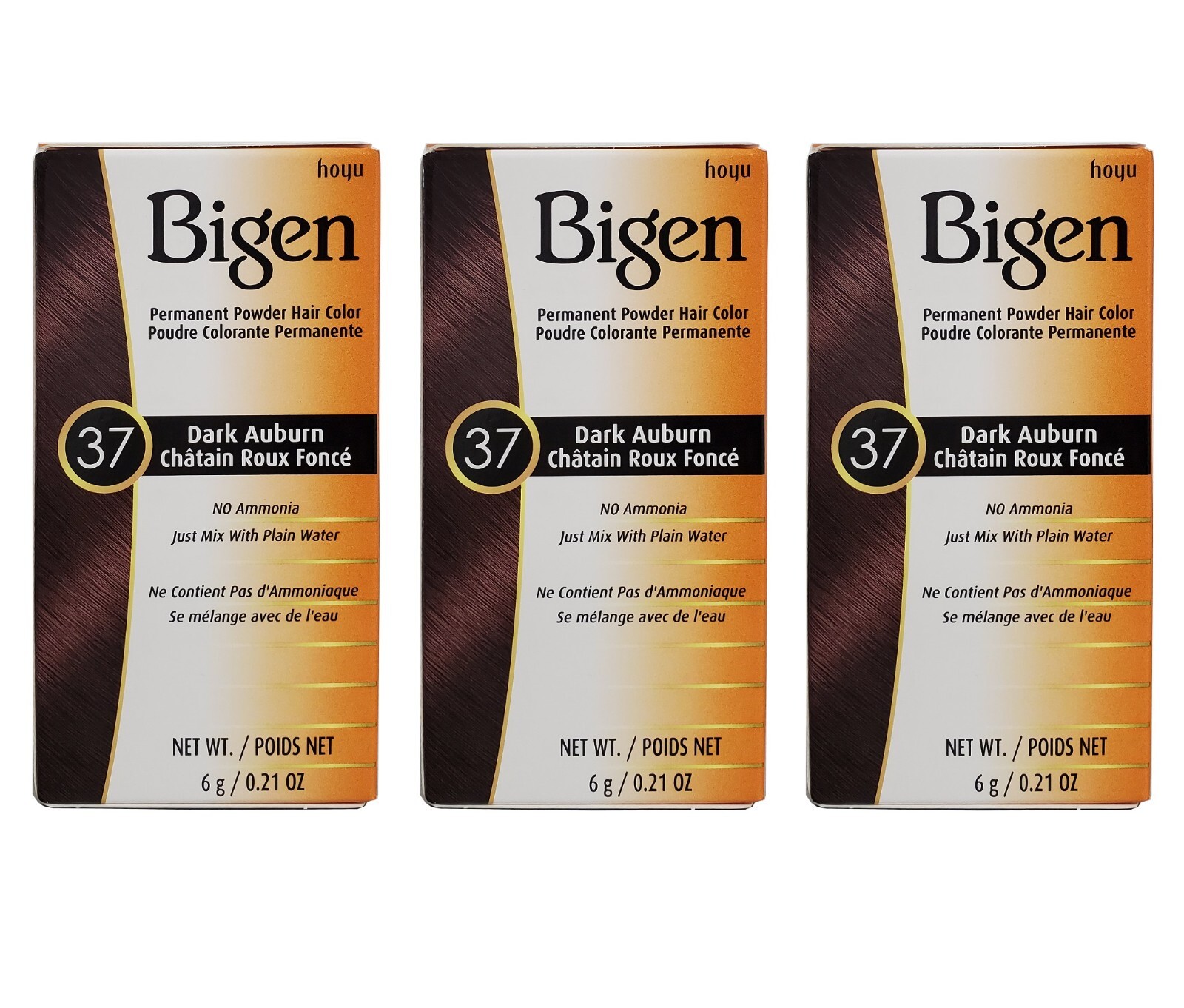 Bigen Hair Color 37-Dark Auburn, 0.21 oz. (3 BOXES) | eBay