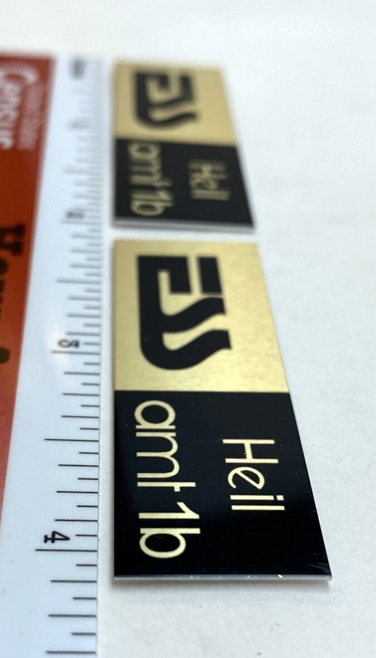 ESS Heil AMT-1b Speaker Badge Pair Logo Emblem Custom Made Aluminum | eBay