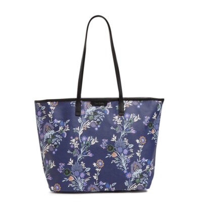 Vera Bradley Large Every Day Tote Perennials Navy NWT | eBay