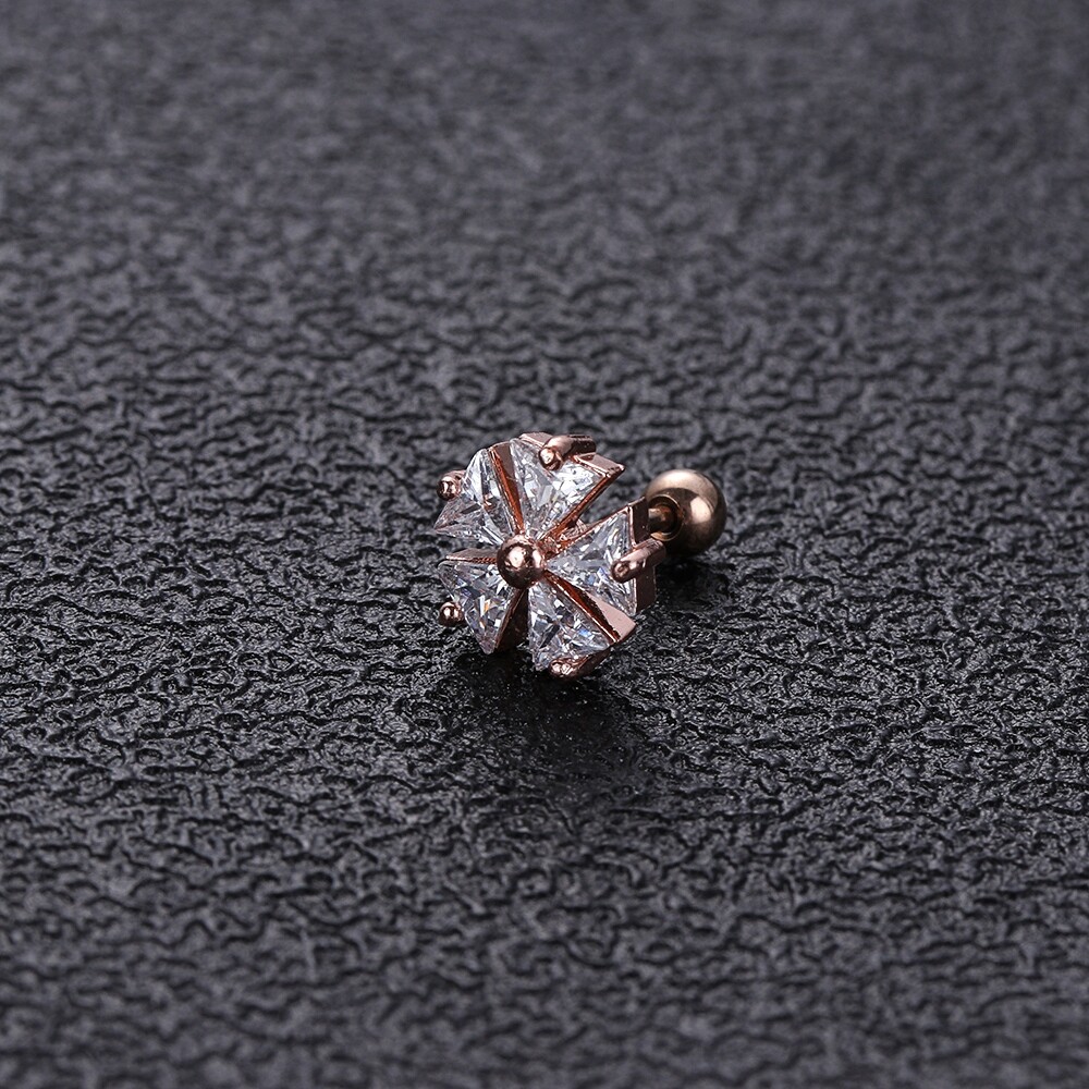 Crystal Zircon Tragus Cartilage Piercing Ear Bone Earrings Barbell ...