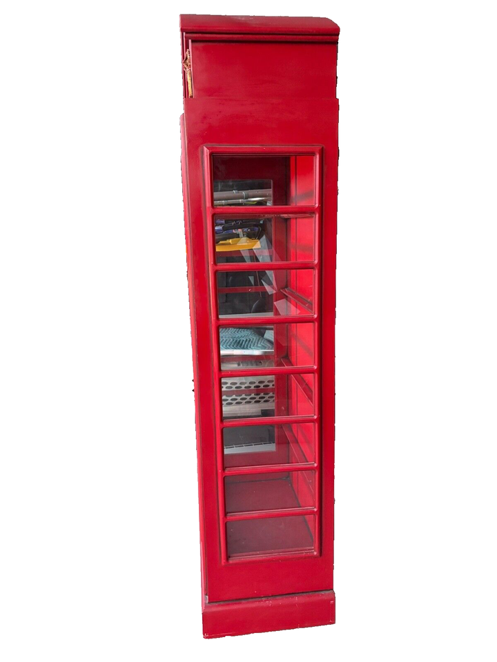 BRITISH TELEPHONE BOOTH DISPLAY CABINET 6' TALL WILL HOLD 4 SHELVES | eBay