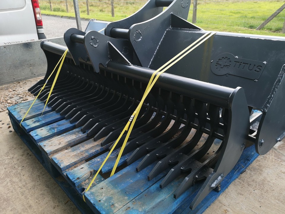 4-6 Ton Excavator Riddle Rake Bucket Lawn Rake | eBay UK