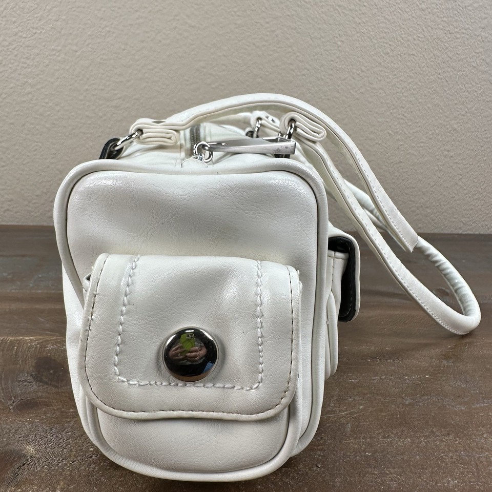 Y2K Style Fashion Express Cream Purse Front & Side Pockets Shoulder Bag ...