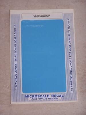 DECALS MICROSCALE LIGHT BLUE TRIM FILM Ref. TF-19 | eBay
