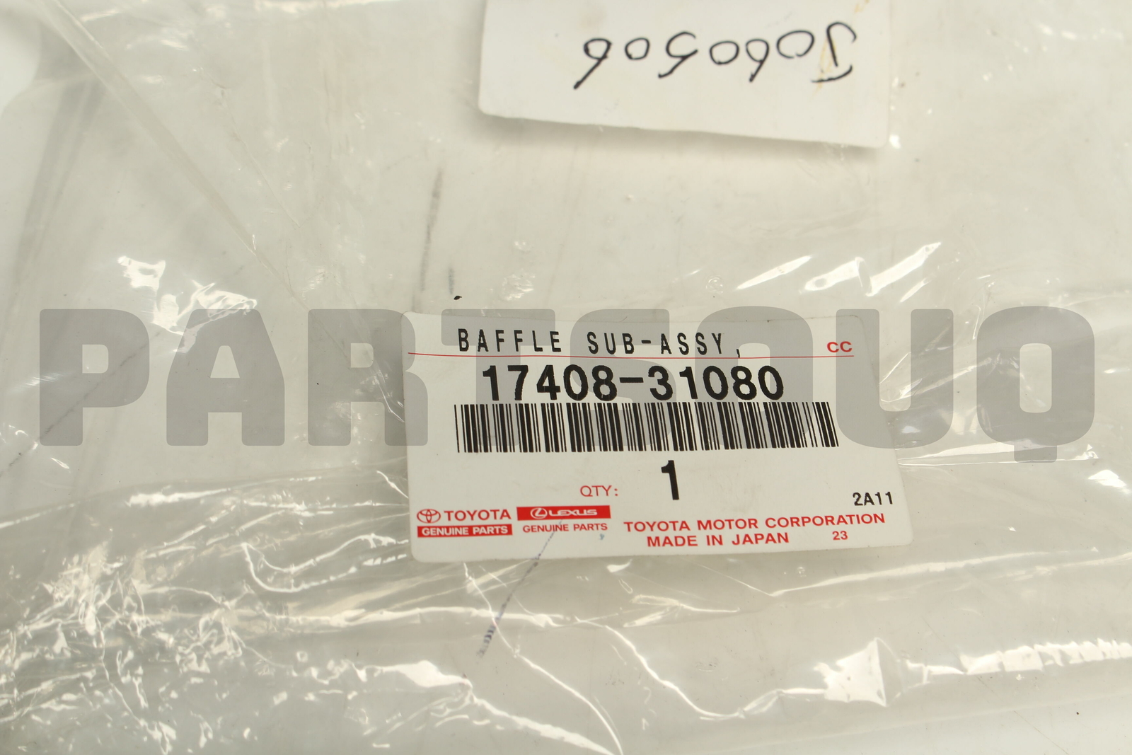 1740831080 Genuine Toyota BAFFLE SUB ASSY, EXHAUST TAIL PIPE 17408 ...