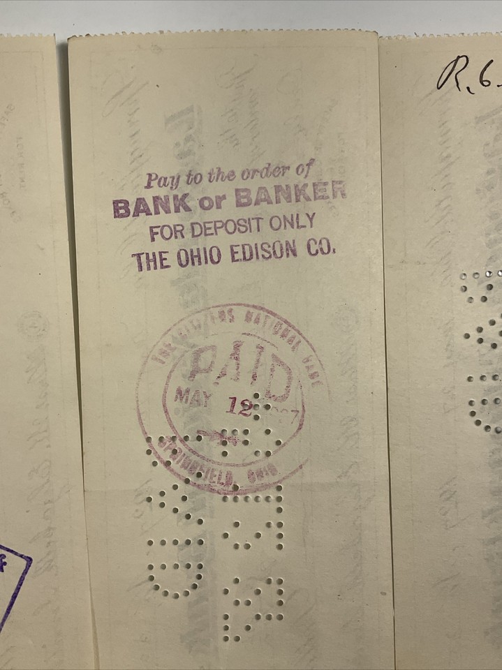 1927 Springfield, Ohio Lagonda National Bank Cashed Checks (12) Ohio ...