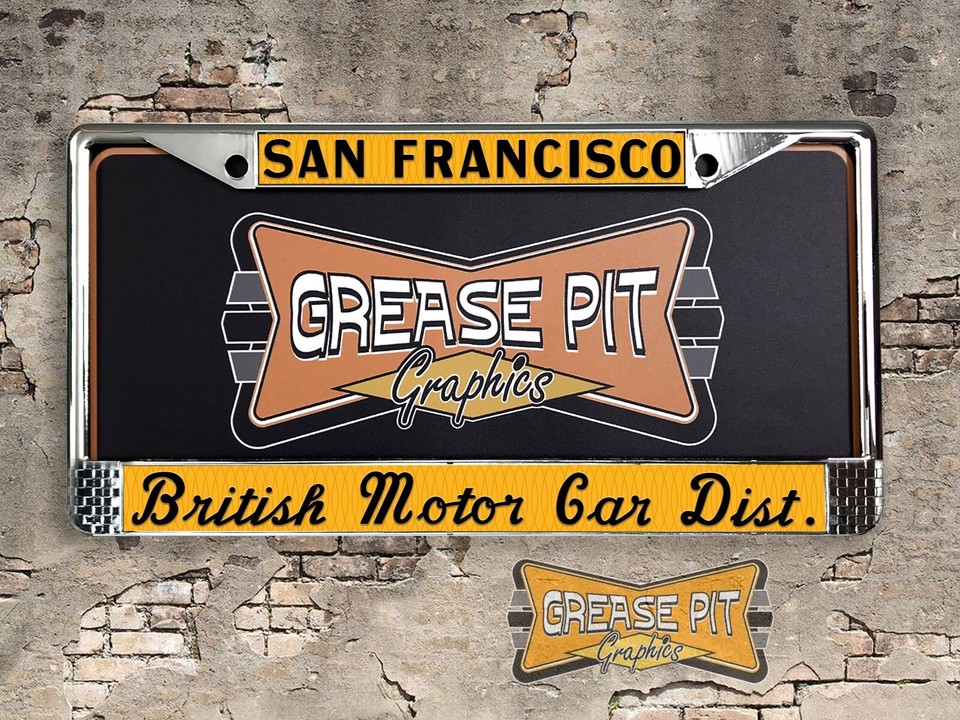 British Motor Car Distributors License Plate Frame San Francisco ...