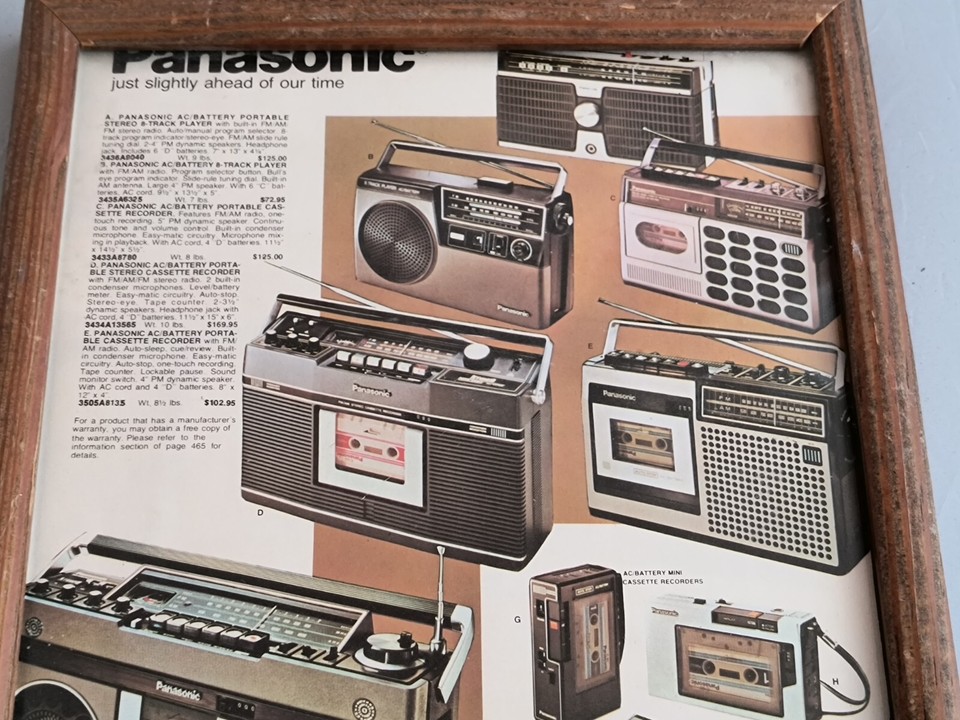 Vtg 1970s Panasonic Boombox Walkman Advertising Spec Price Catalog ...