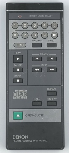 Denon Unit RC-1100 Compact Disc Digital Audio Remote Control Authentic ...
