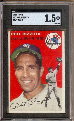 1954 Topps - Phil Rizzuto #17 Gray Back for sale online | eBay