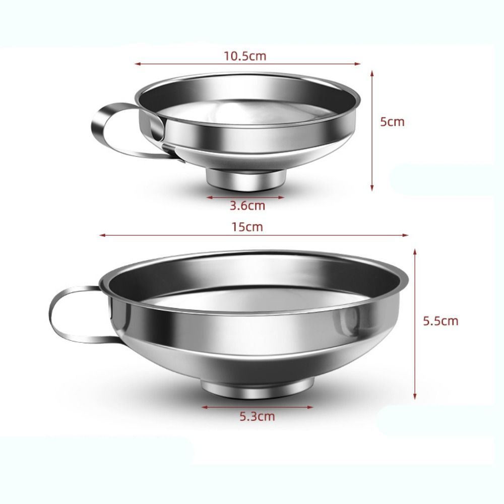 Wide Mouth Kitchen Funnel Stainless Steel Large Opening Funnel Jam ...