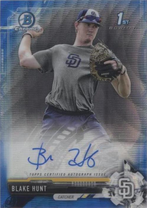 2017 Bowman Draft - Chrome Draft Pick Autographs Blake Hunt #CDA-BH ...