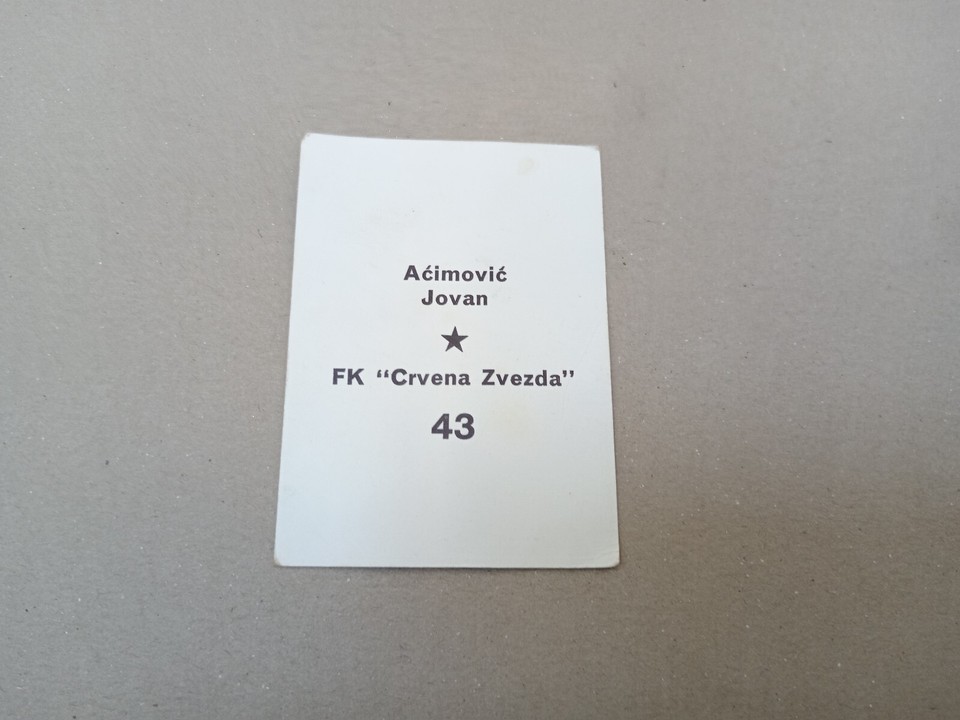 FC CRVENA ZVEZDA RED STAR BELGRADE FOOTBALL SOCCER ACIMOVIC STICKER ...