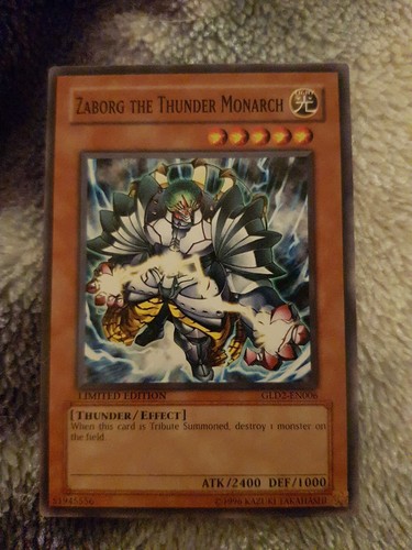 1x YuGiOh TCG Zaborg the Thunder Monarch GLD2 EN006 Trading Card Game ...