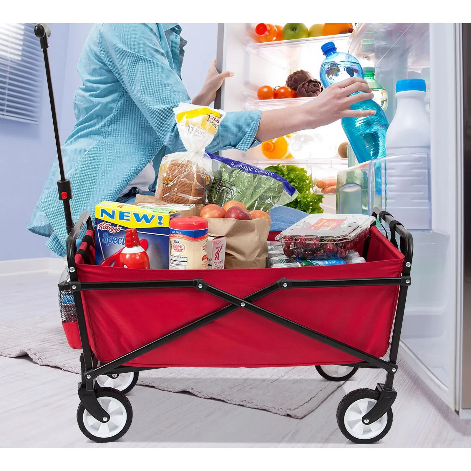 Seina Steel Compact Collapsible Folding Outdoor Portable Utility Cart ...