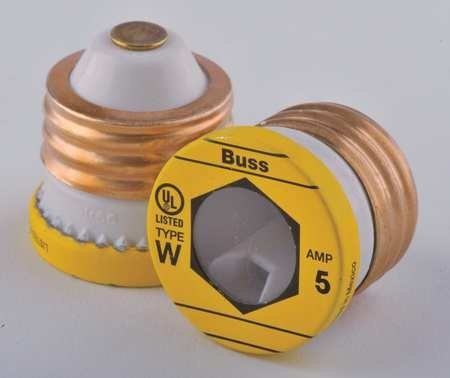 W-5 - 5 Amp Fast Acting Edison Base Plug Fuse 125V Ul Listed (Pack of 1 ...