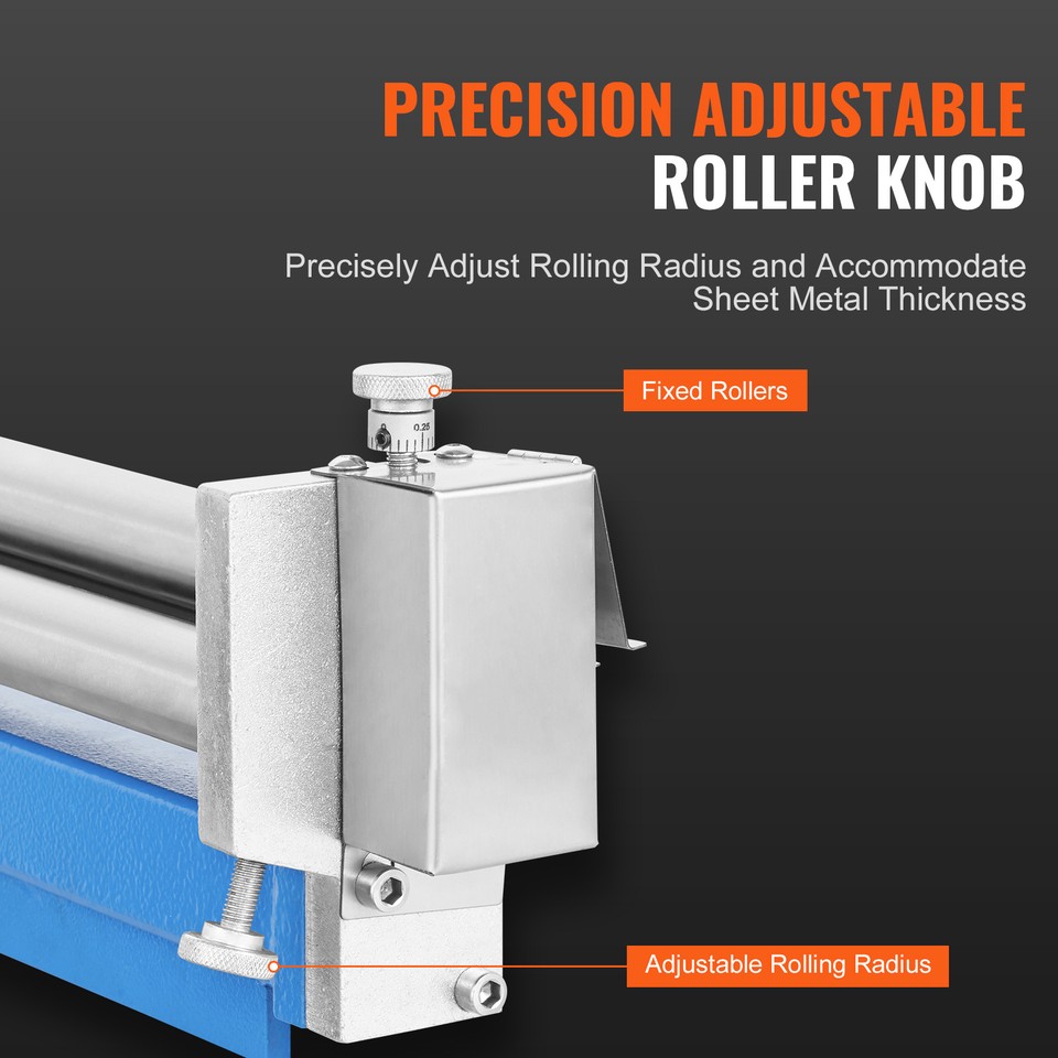 VEVOR Slip Roll Machine Sheet Metal Slip Roller 12.6'' x 20 Gauge φ1.18 ...