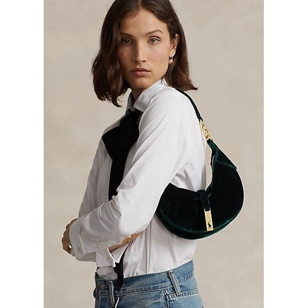 Genuine Ralph Lauren Polo ID Velvet Shoulder Bag NEW | eBay