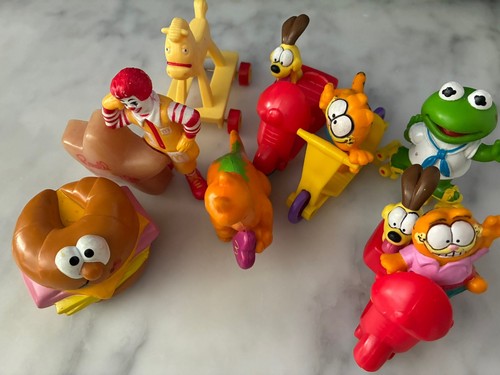 Vintage Happy Meal Toys Garfield Muppets Dinasoar Croissant PVC nice | eBay